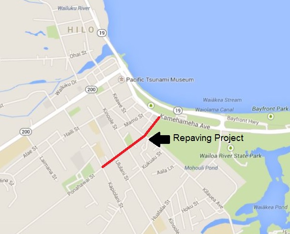 Ponahawai Street Repaving Starts Monday : Big Island Now