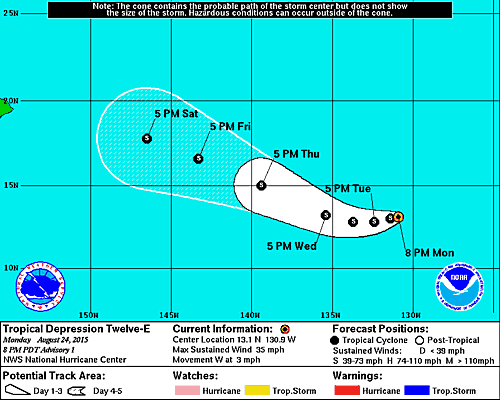 New Tropical Depression Develops in Eastern Pacific : Big Island Now