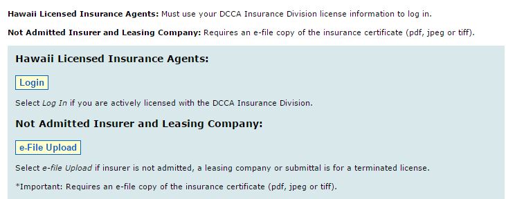 DCCA: Insurance Certificate Submittal System Upgrades : Big Island Now