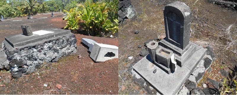 Police Seek Information on Kapoho Cemetery Vandalism : Big Island Now