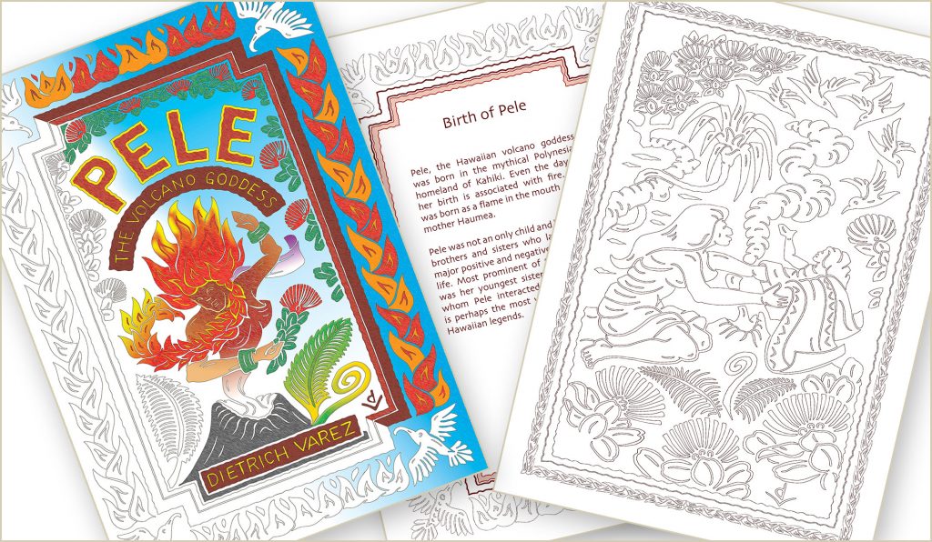 Local Artist Creates Pele Adult Coloring Book : Big Island Now