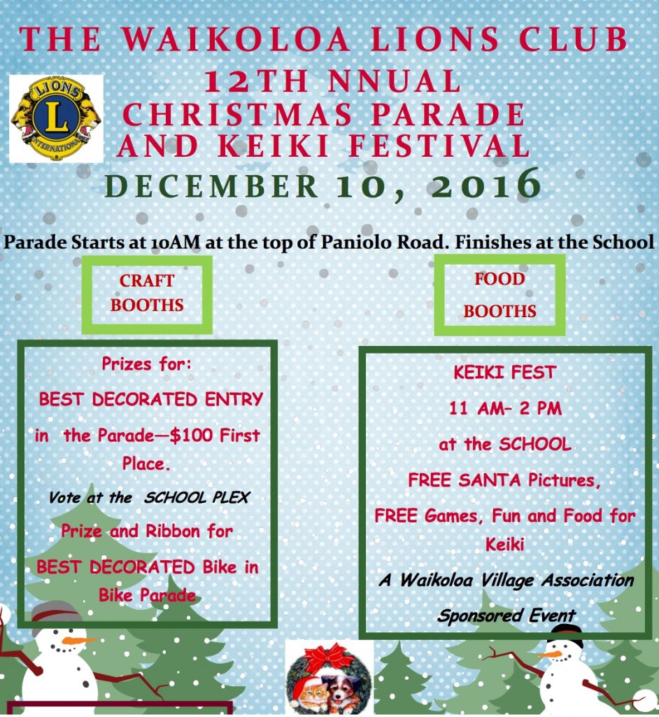 Waikoloa Village Christmas Parade & Keiki Festival : Big Island Now