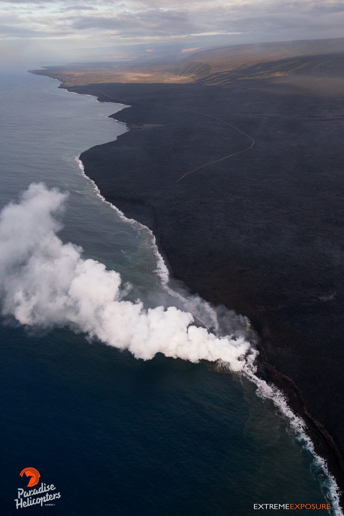 Volcano Overflight: Lava Bench Now Spans Several Acres : Big Island Now
