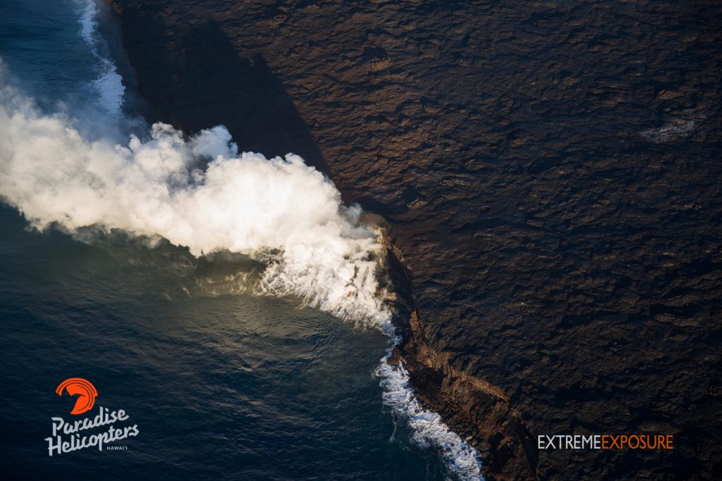 Volcano Overflight: Portion of Lava Delta Collapses : Big Island Now