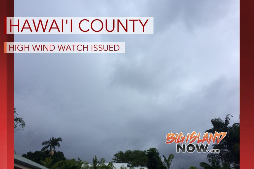 High Wind Watch Issued Friday through Saturday : Big Island Now