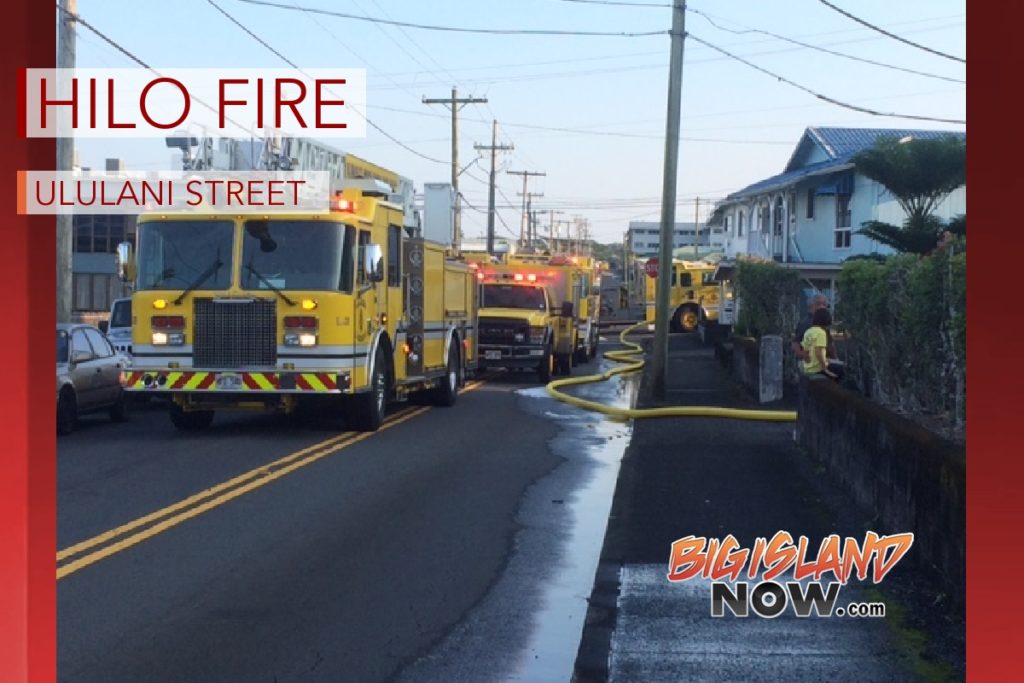 PHOTOS: Firefighters Battle Blaze on Ululani Street, Hilo : Big Island Now