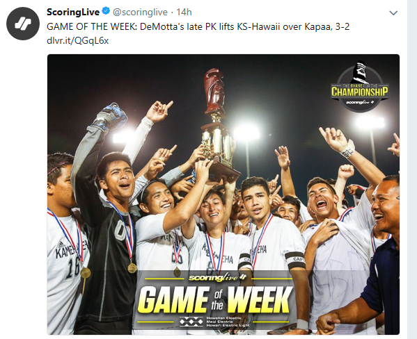 KSBE Boys Soccer Team Wins Div. II State Championship : Big Island Now