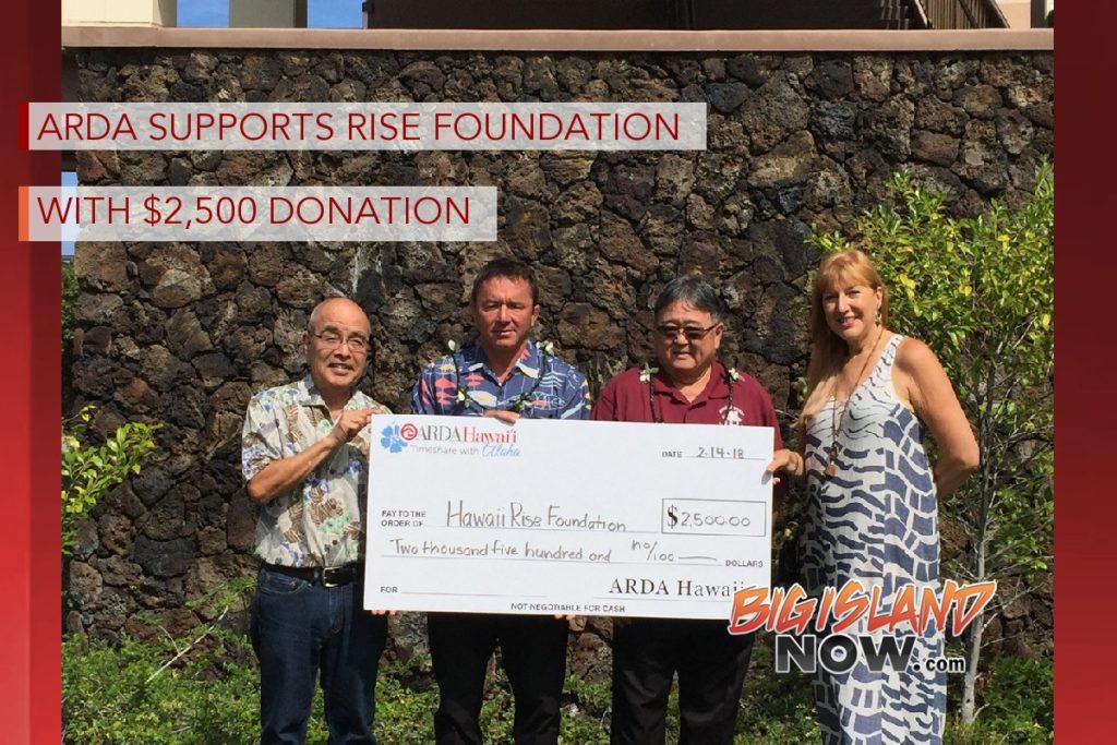 ARDA Supports Rise Foundation with $2,500 Donation : Big Island Now