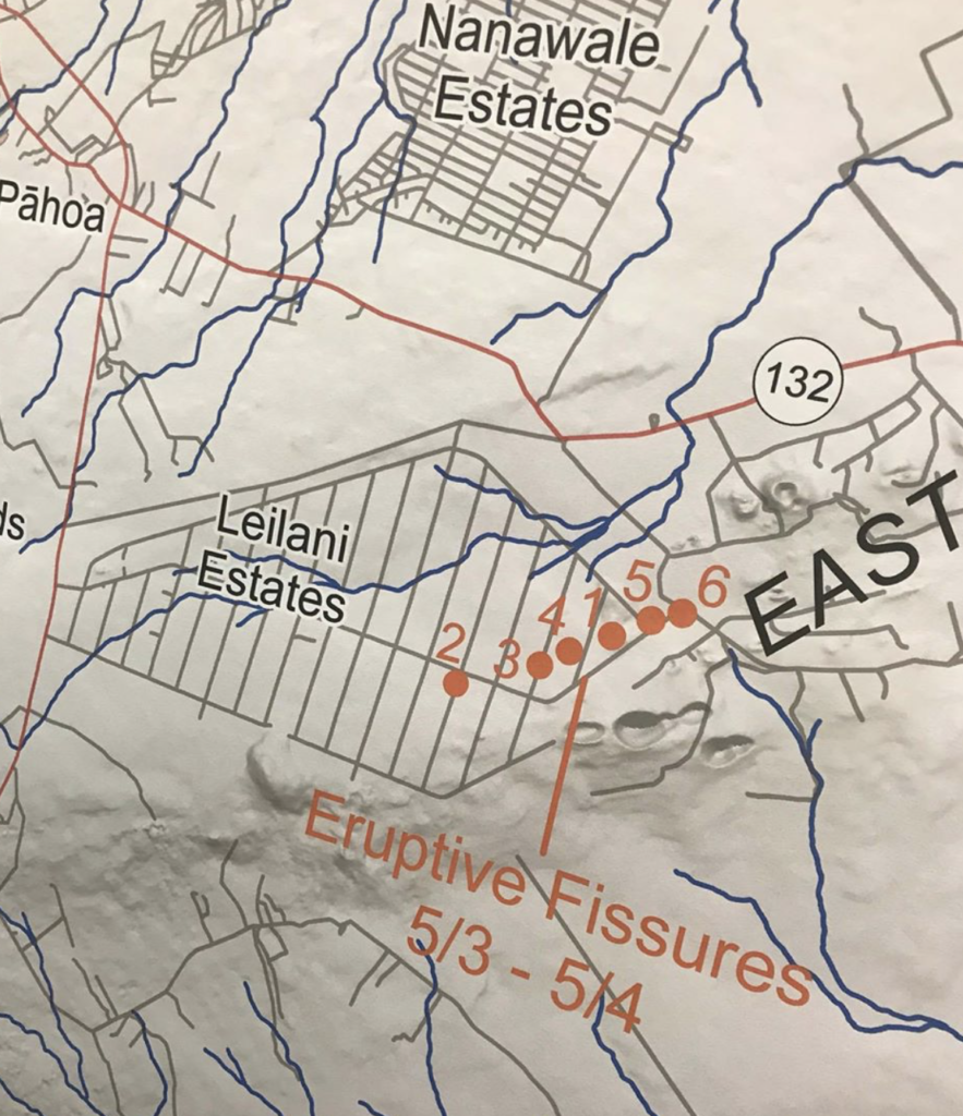 USGS Map Shows Location of Fissures : Big Island Now