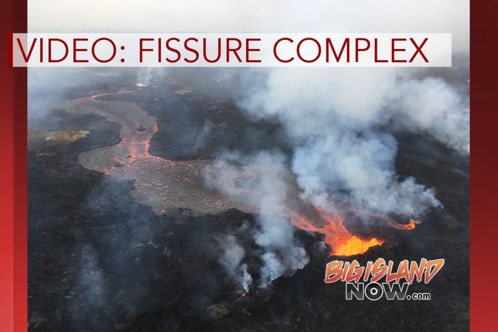 VIDEO: Overflight of Fissure Complex & Lava Flowing to Ocean : Big ...
