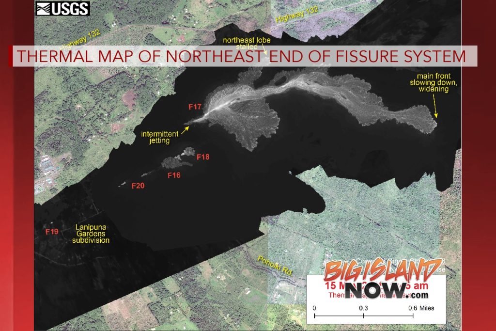 Thermal Map of Northeast End of Fissure System : Big Island Now