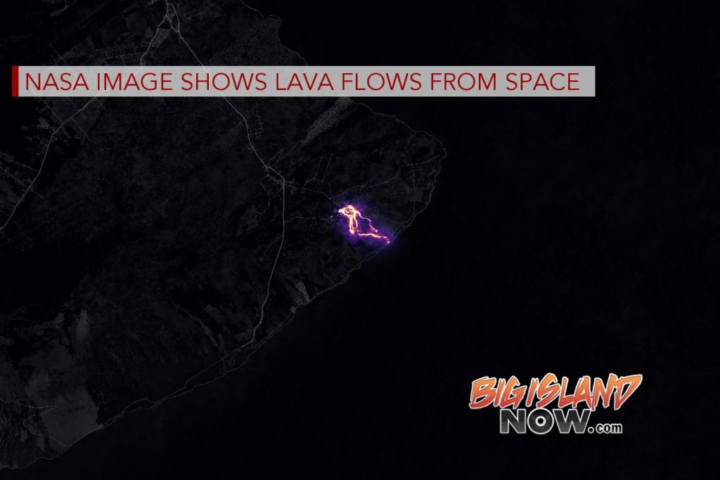 NASA Image Shows Lava Flows from Space : Big Island Now