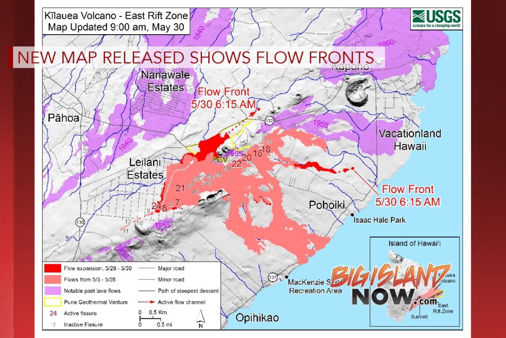 New Map Released Shows Flow Fronts : Big Island Now
