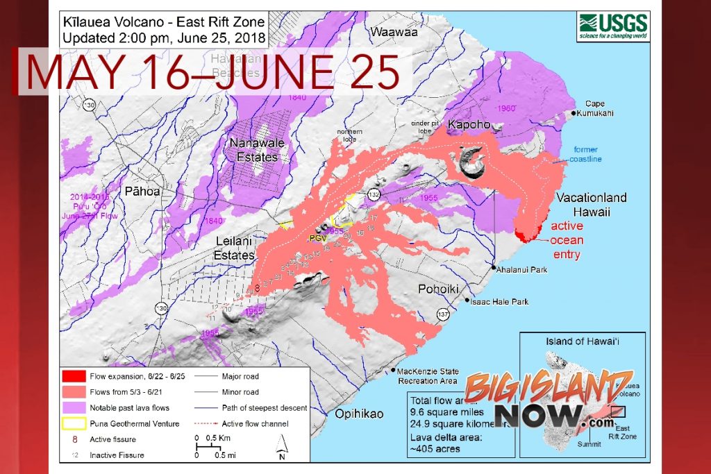 TIMELAPSE: Kīlauea’s Lower East Rift Zone Lava Flow Maps : Big Island Now