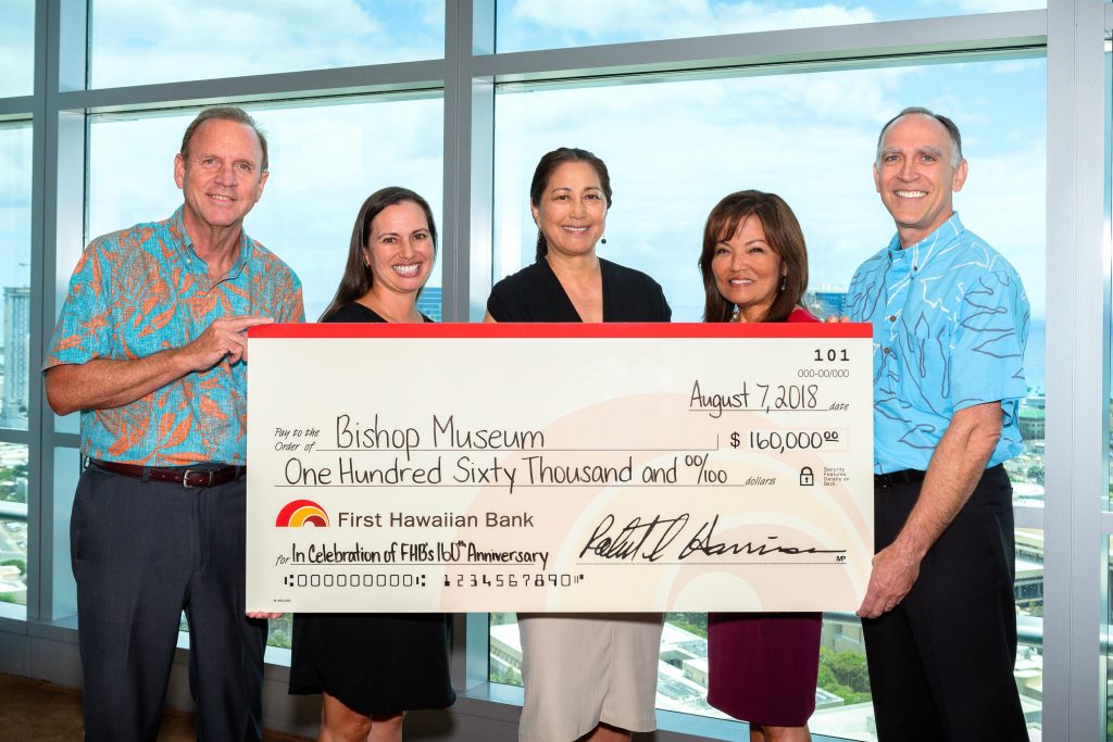 FHB Donates $160K to Bishop Museum on Bank’s Anniversary : Big Island Now