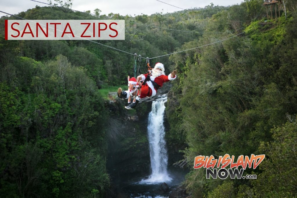 Santa Caught Ziplining in Hawai‘i : Big Island Now