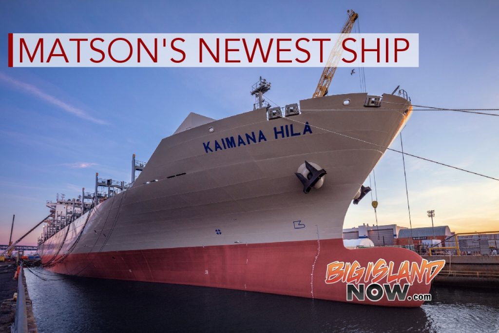 Rep. Gabbard Christens Matson’s Newest Ship : Big Island Now