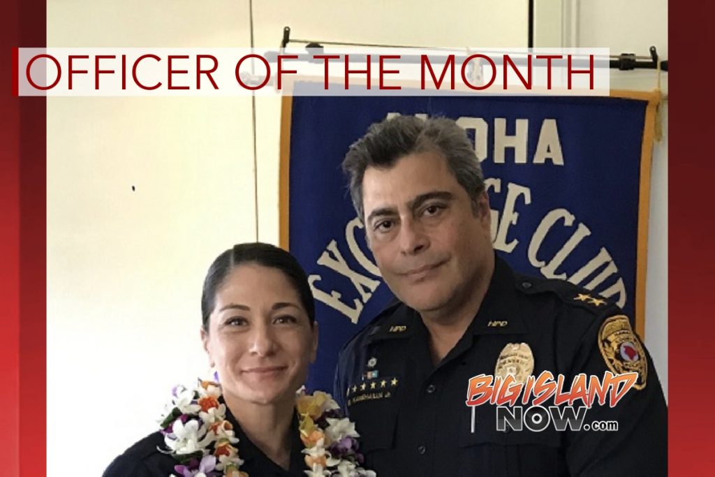 Omaya Recognized as Officer of the Month : Big Island Now