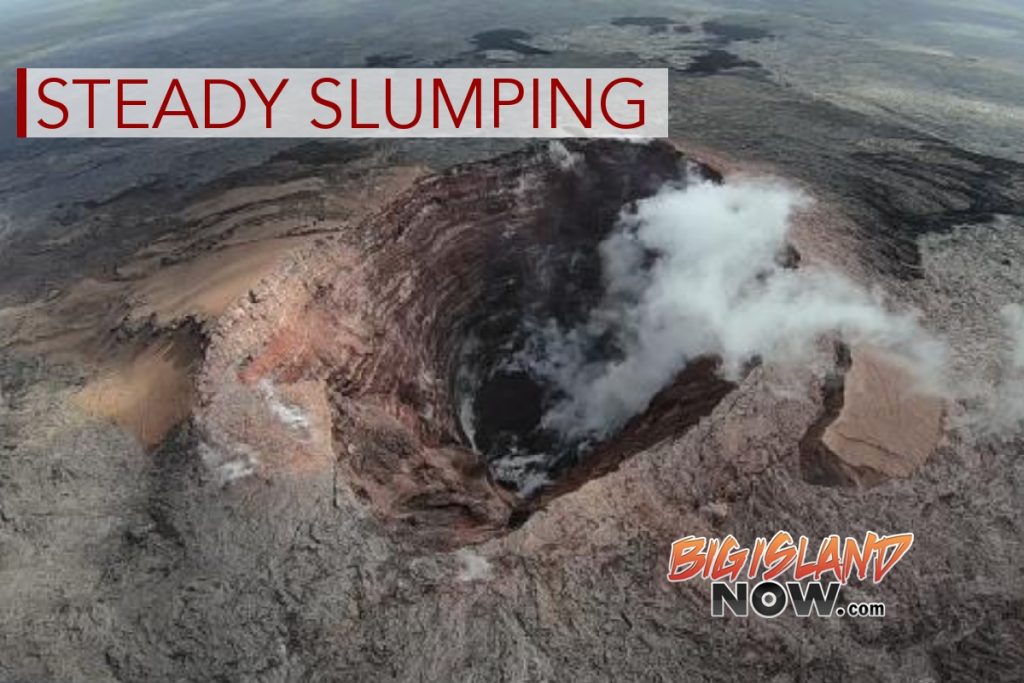 Rockfalls Continue to Change Shape of Pu‘u ‘Ō‘ō : Big Island Now