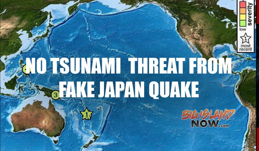 PTWC: ‘Fake Tsunami Message Circulating for Non-Existent Japan Quake ...