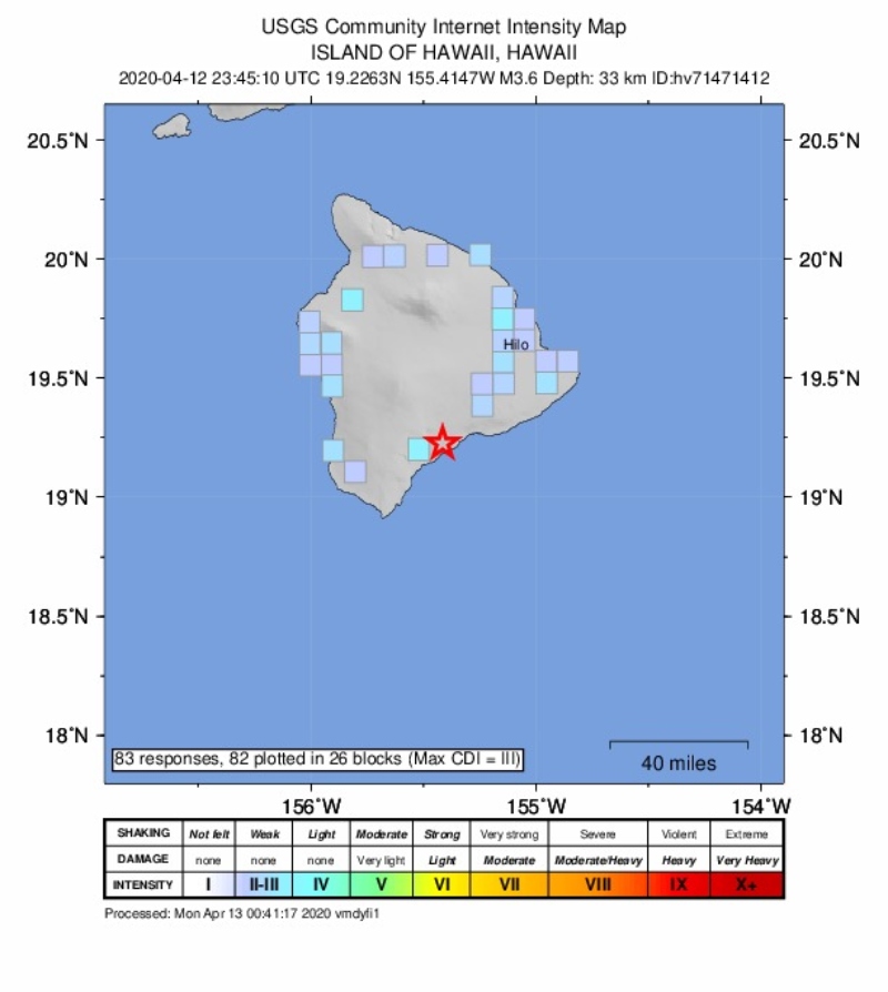 Easter Earthquake Rattles Hawai‘i Island : Big Island Now