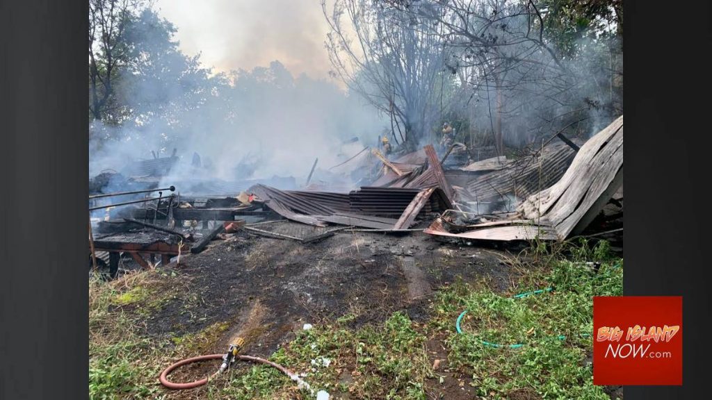 Unoccupied Home Destroyed in Captain Cook Fire : Big Island Now