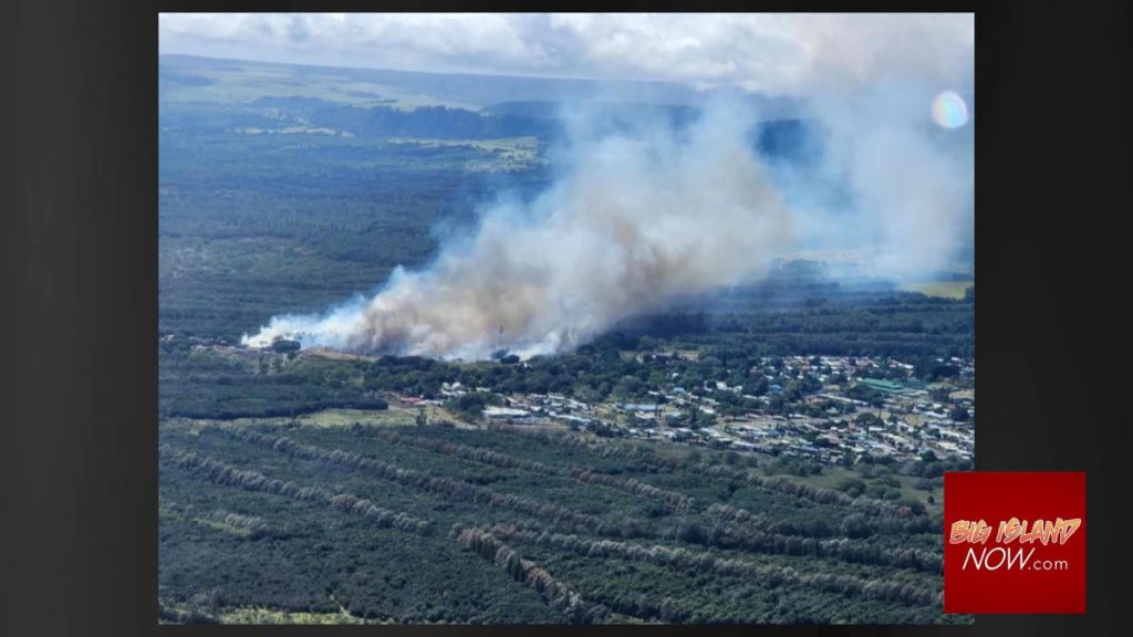 Brush fire in Pāhala now 80% contained : Big Island Now